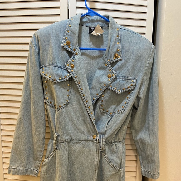 ginger bort | Dresses | Fun Denim Dress With Embellishments And ...